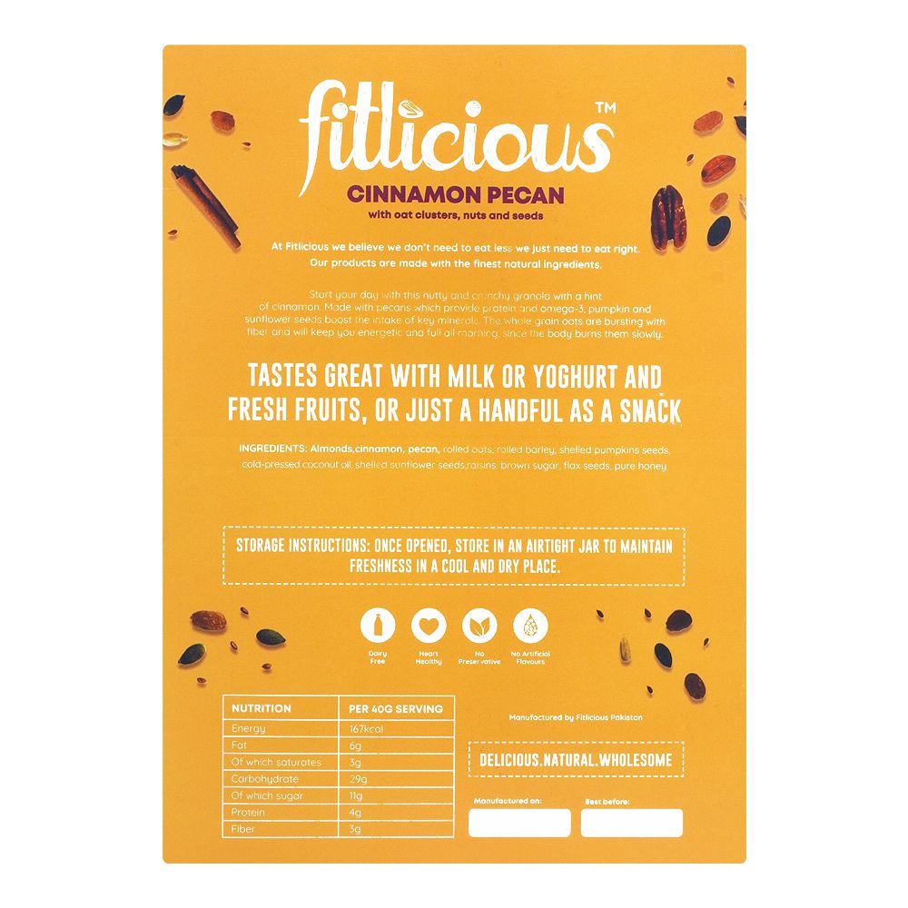 Purchase Fitlicious Cinnamon Pecan Granola Muesli Box 400gm Online at ...
