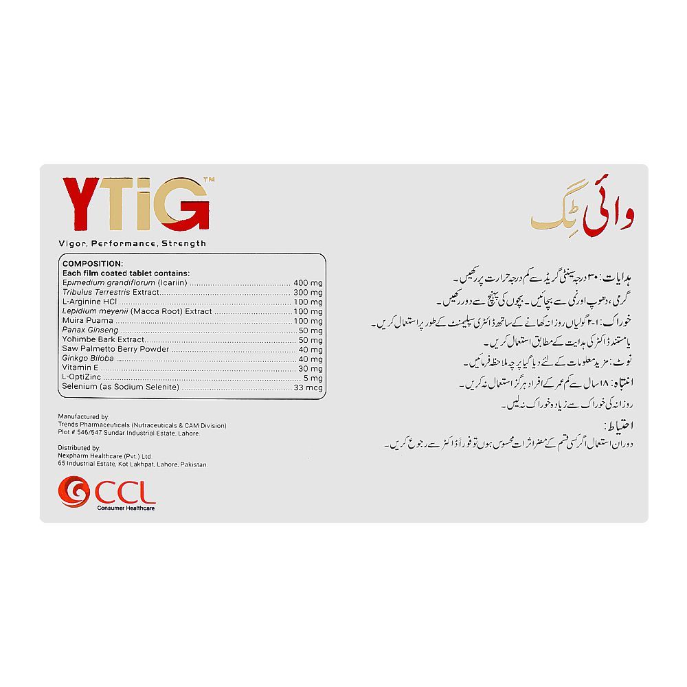 CCL Pharmaceuticals Ytig Tablet, 20-Pack