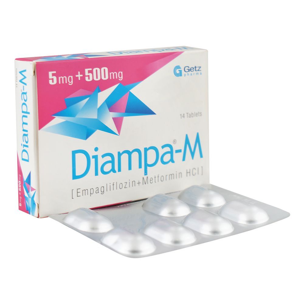 Getz Pharma Diampa-M Tablet, 5mg + 500mg, 14-Pack
