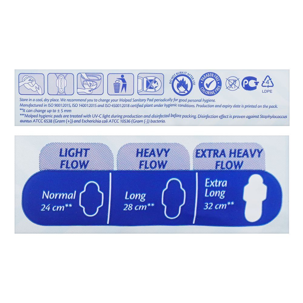 Purchase Molped Maxi Thick Hygiene Shield Extra Long, 16 Pads, Value ...