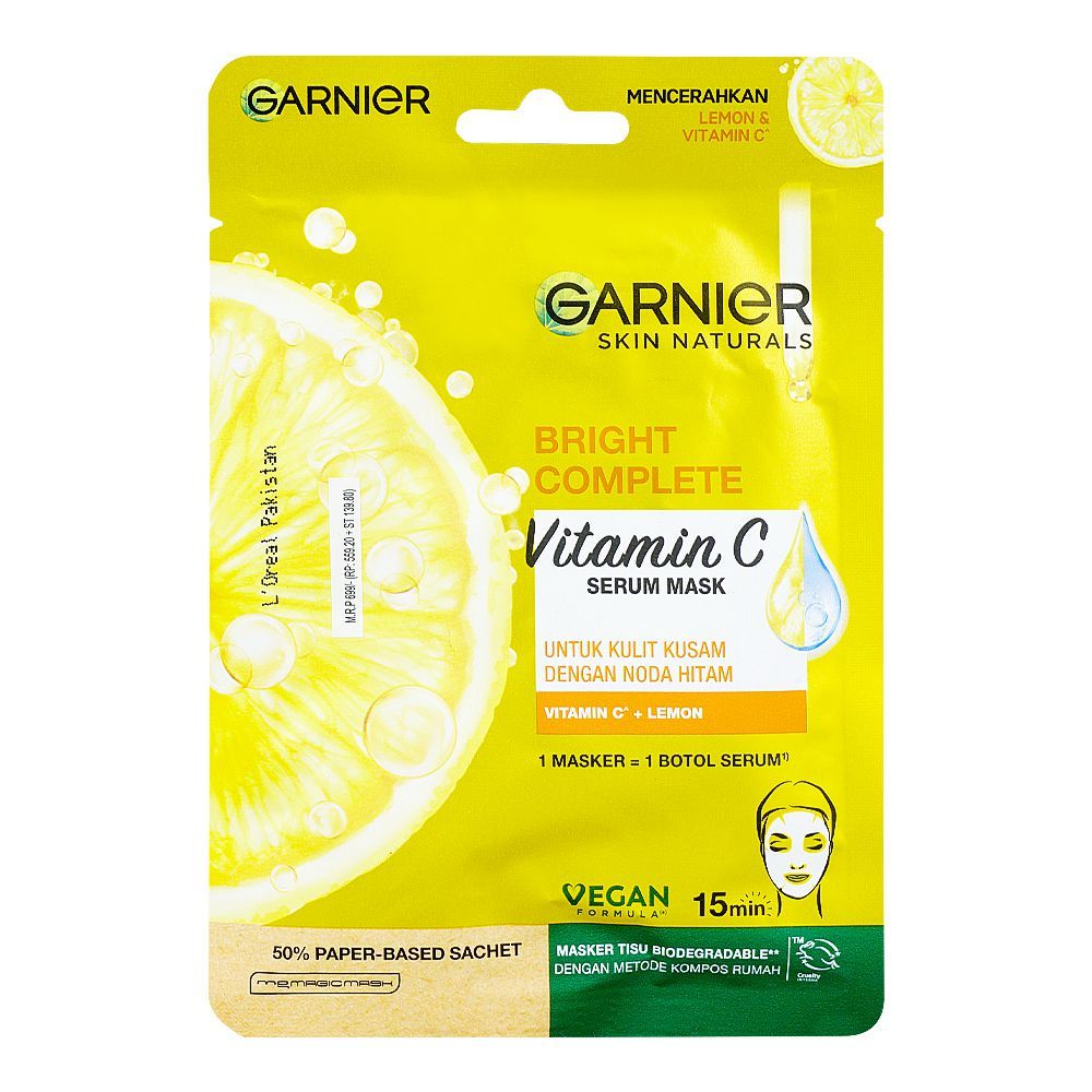 Order Garnier Skin Naturals Light Complete Mencerahkan Lemon Serum Mask ...