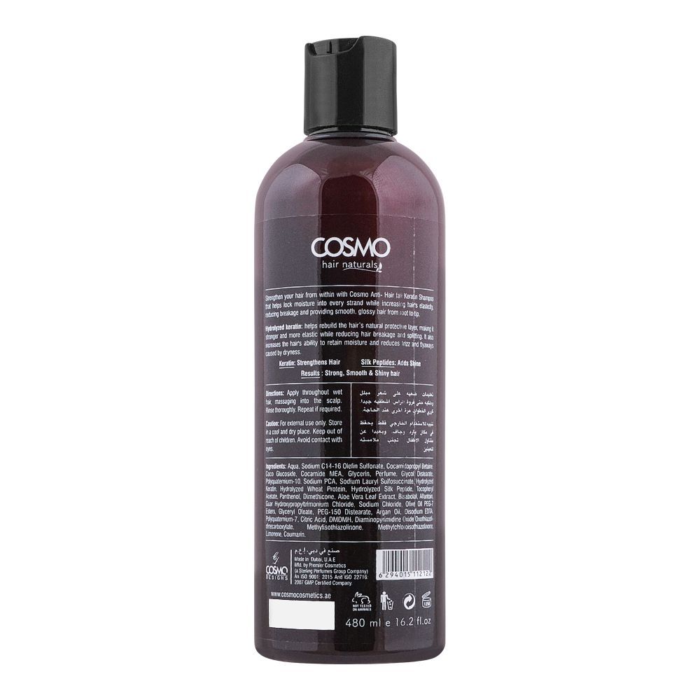 Order Cosmo Hair Naturals Anti Hair Fall Keratin Shampoo, Reduces Hair ...