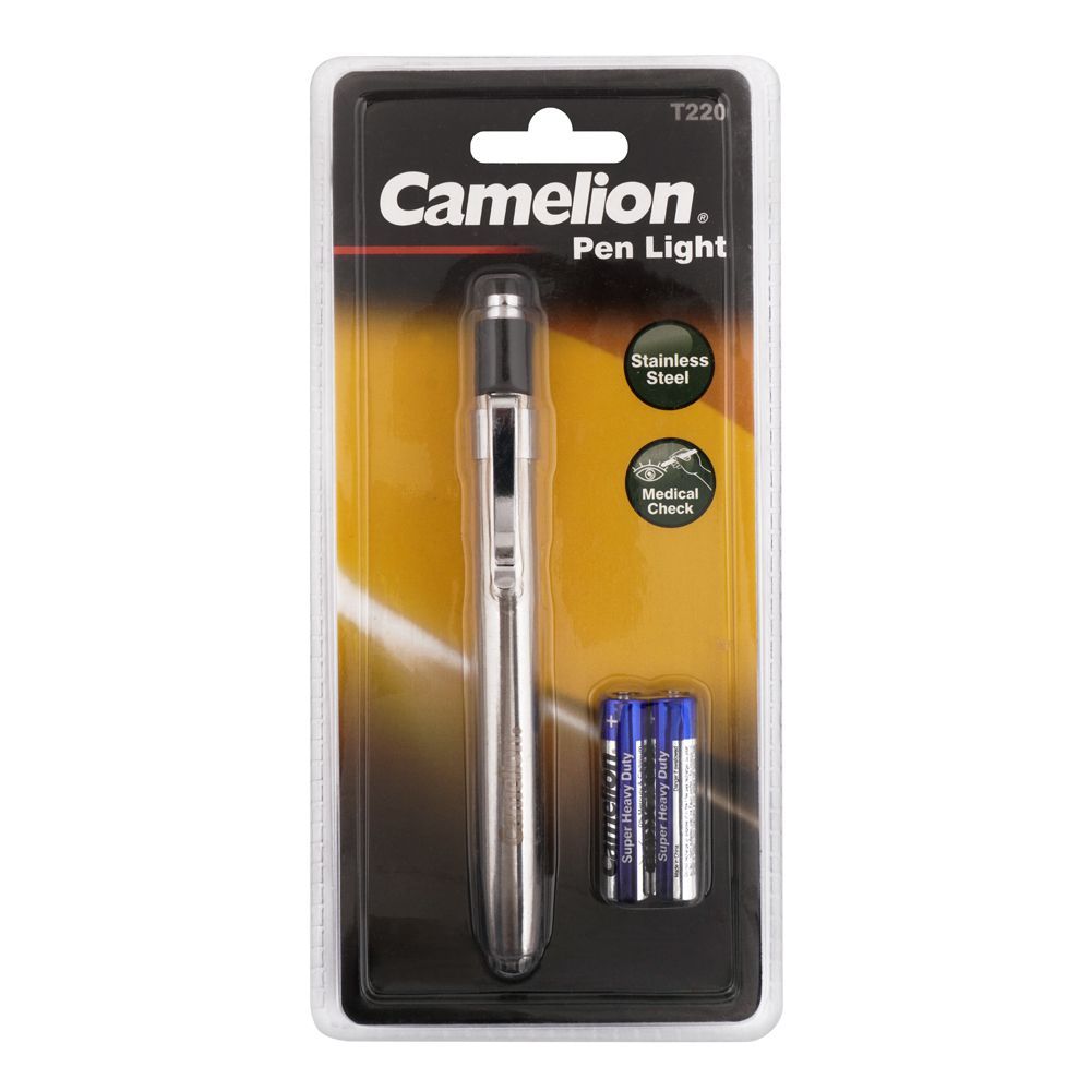 Buy Camelion Doctor Pen Light +AAA-2, Stainless Steel, T220-2R03P-DB ...