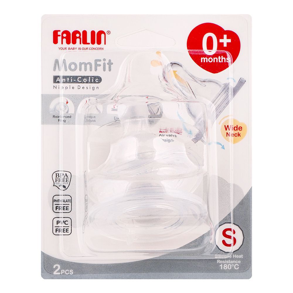 Buy Farlin Mom Anti-Colic Wide Neck Nipple Set, 0m+, 2-Pack, AC-22005-S Online at Special Price ...