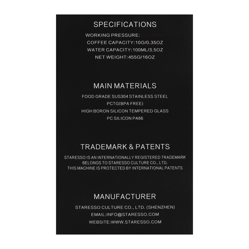 Order Staresso Portable Espresso Maker, Classic Basic Online at Special ...