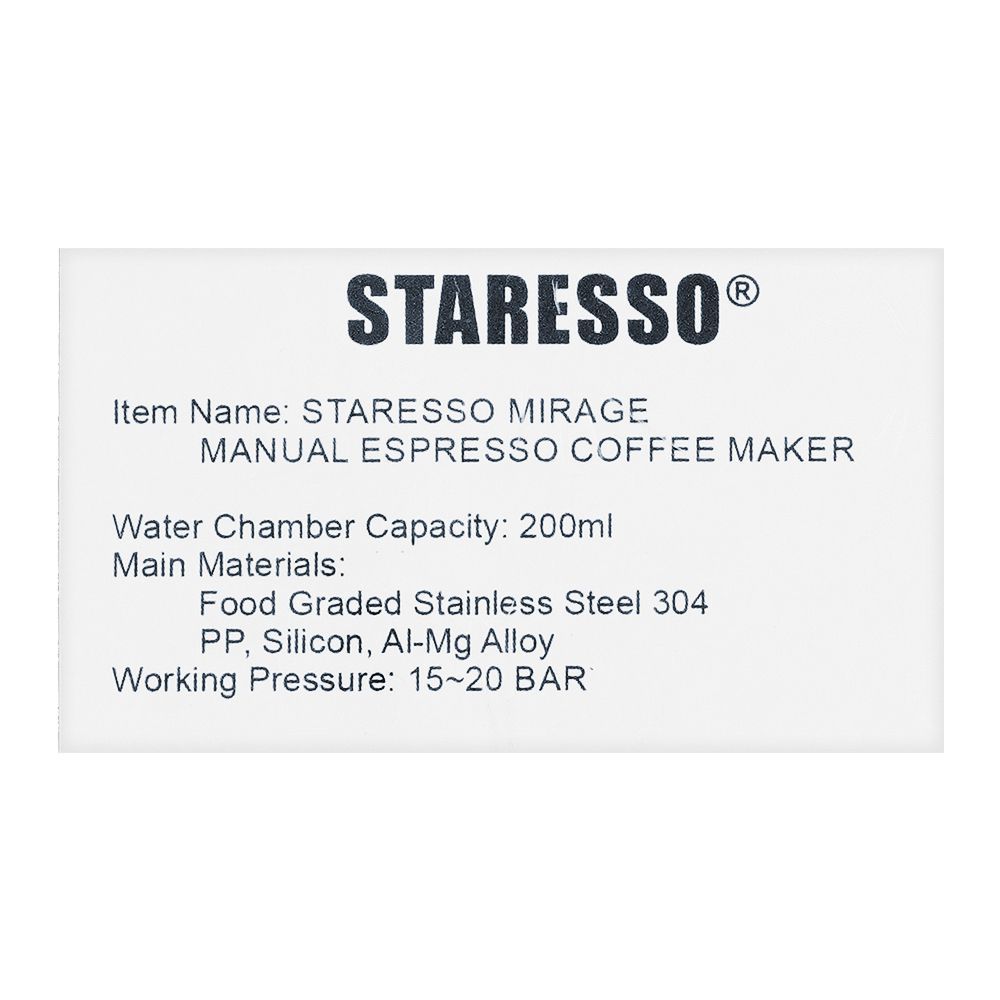 Purchase Staresso Mirage Pro Espresso Coffee Maker Online at Special ...