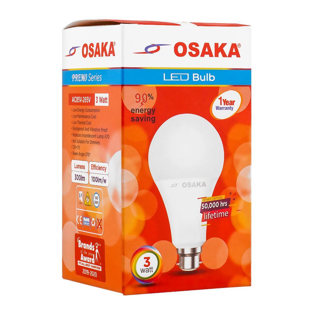 Buy Osaka LED Bulb, 3 Watt, E27 DL Online at Special Price in Pakistan ...
