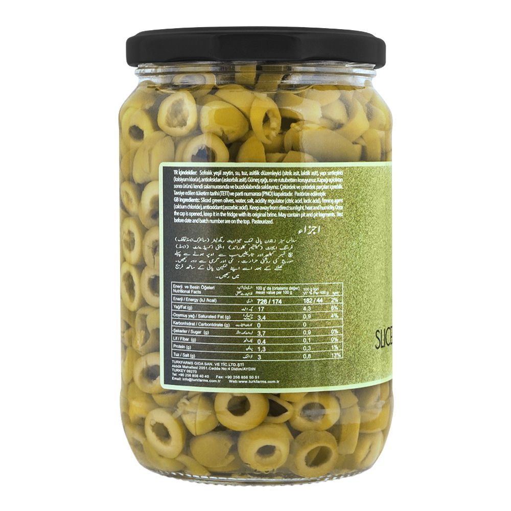 Purchase Turk Farms Sliced Green Olives, 670g Online at Best Price in Pakistan - Naheed.pk
