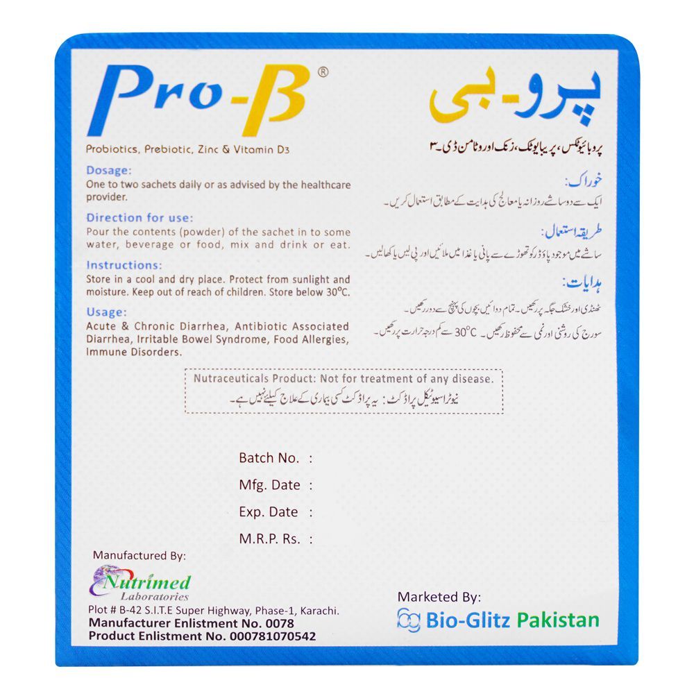 Order Pro-B Sachets, 10-Pack Online at Special Price in Pakistan ...