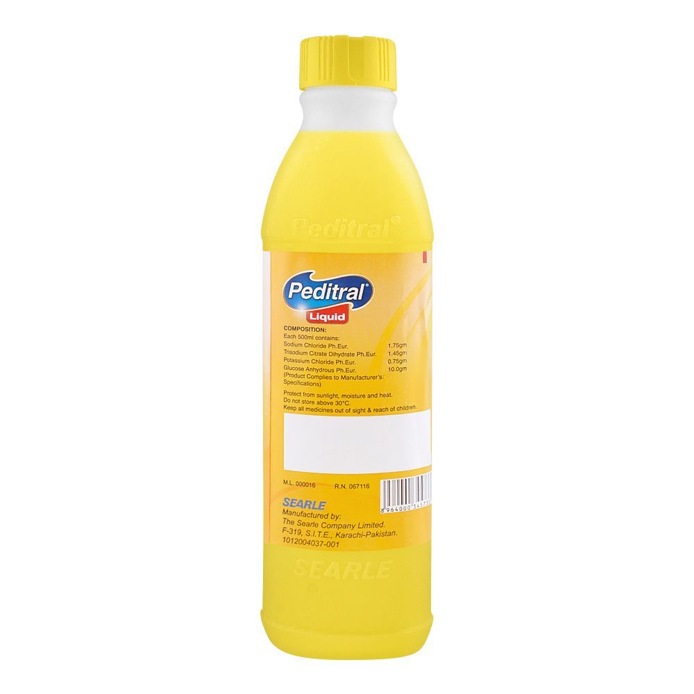 Buy Searle Peditral Liquid Banana Oral Rehydration Solution, 500ml ...