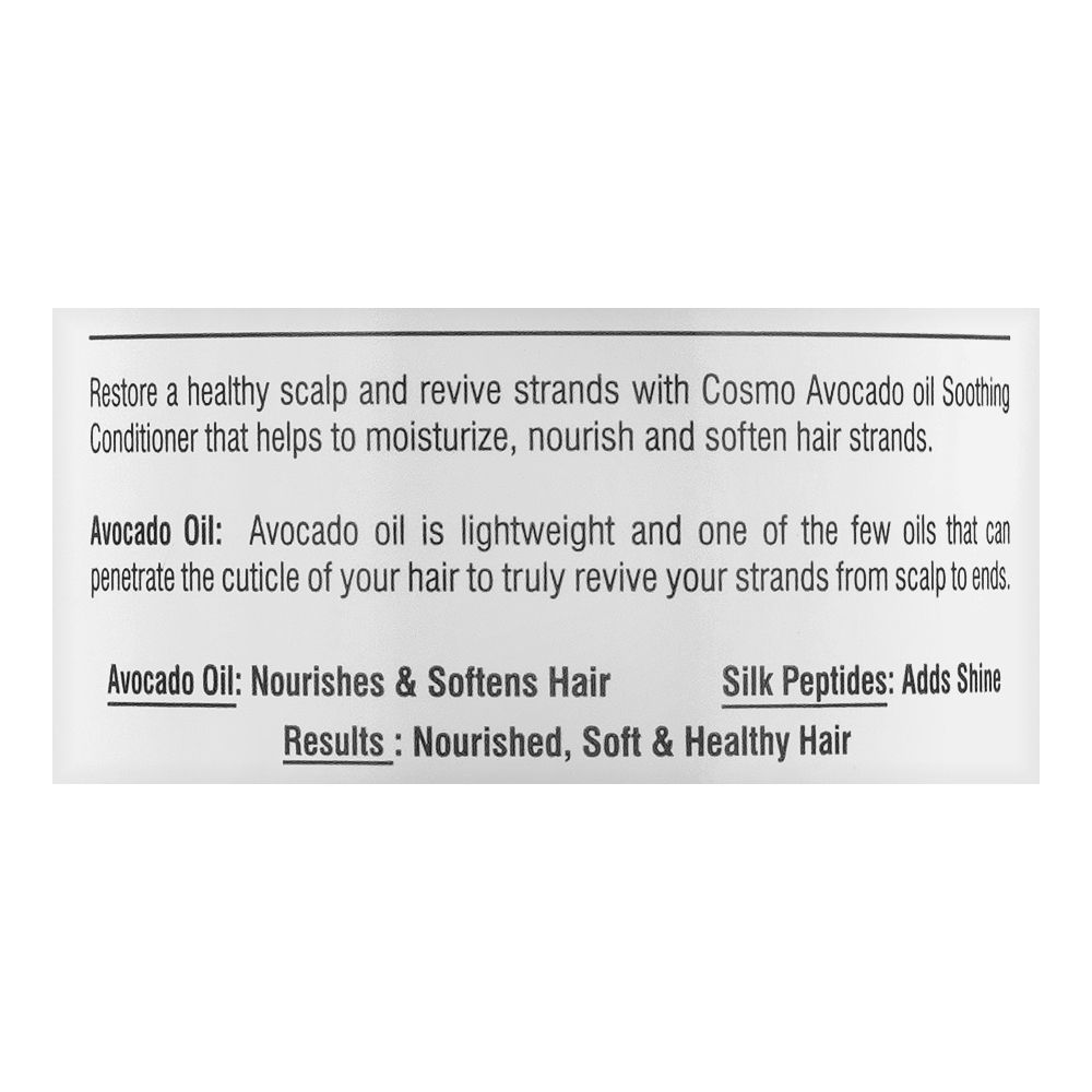 Buy Cosmo Hair Naturals Soothing Avocado Conditioner, Combat Dry ...