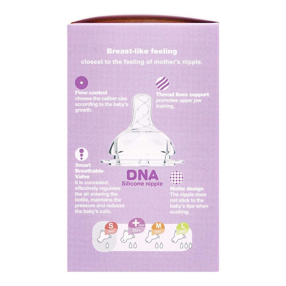 Buy Farlin Wide Neck DNA Silicone Nipple, 3 Months+, 2-Pack, AC-22007 ...