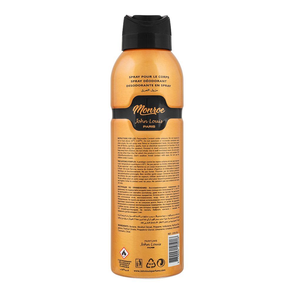 Buy John Louis Monroe Perfumed Deodorant Body Spray, For Women, 200ml ...