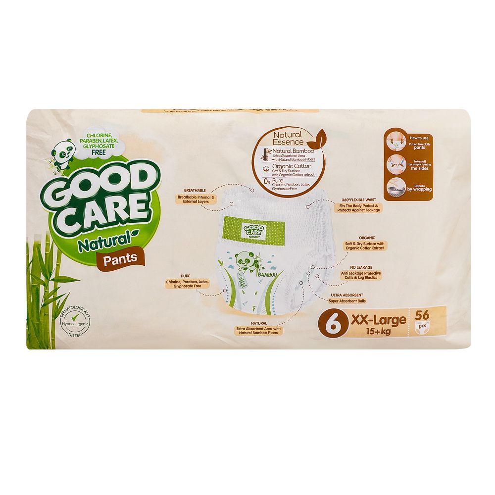 Buy Good Care Natural Pants, 6, XX-Large, 15+ kg, 56-Pack Online at ...