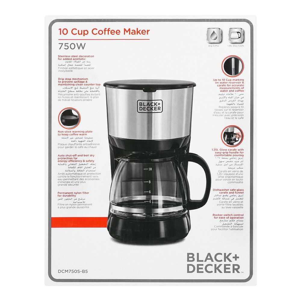 Purchase Black & Decker 10 Cup Coffee Maker, DCM-750S-B5 Online at ...