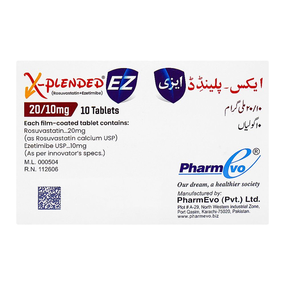 X-Plended EZ Tablets 20/10mg, Box (10 Tablets)