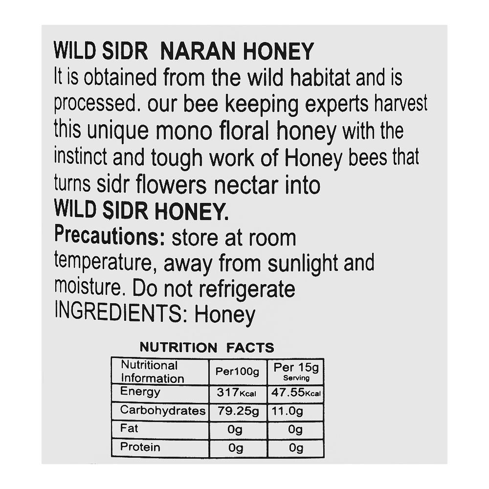 Buy Naran Foods Wild Sidr Honey, 1000g Online at Best Price in Pakistan ...