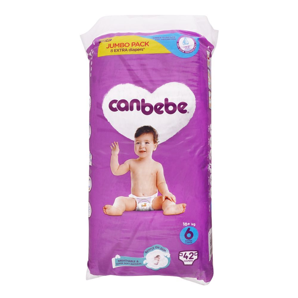 Purchase Canbebe Baby Diapers Jumbo Extra Large, No. 6, 16+kg, 42-Pack ...