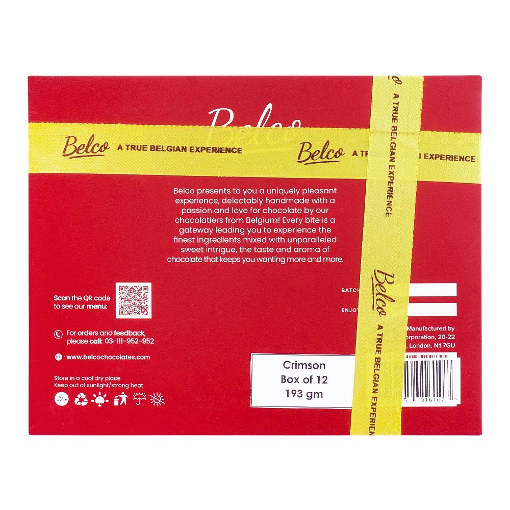 Order Belco Crimson Chocolate, 12-Pack, 193g Online at Best Price in ...