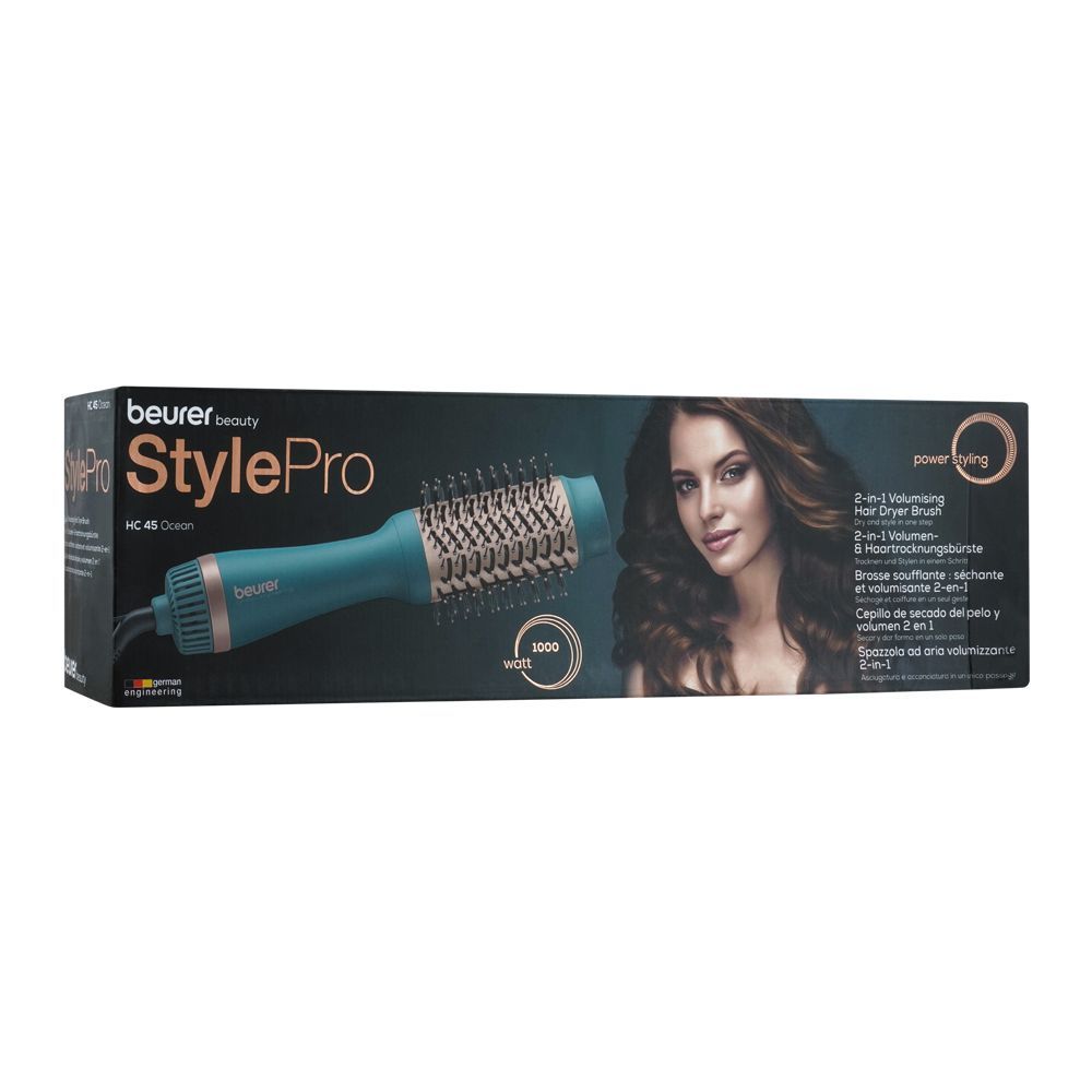 Purchase Beurer Style Pro Ocean Hair Dryer Brush, 1000 Watt, HC-45 ...