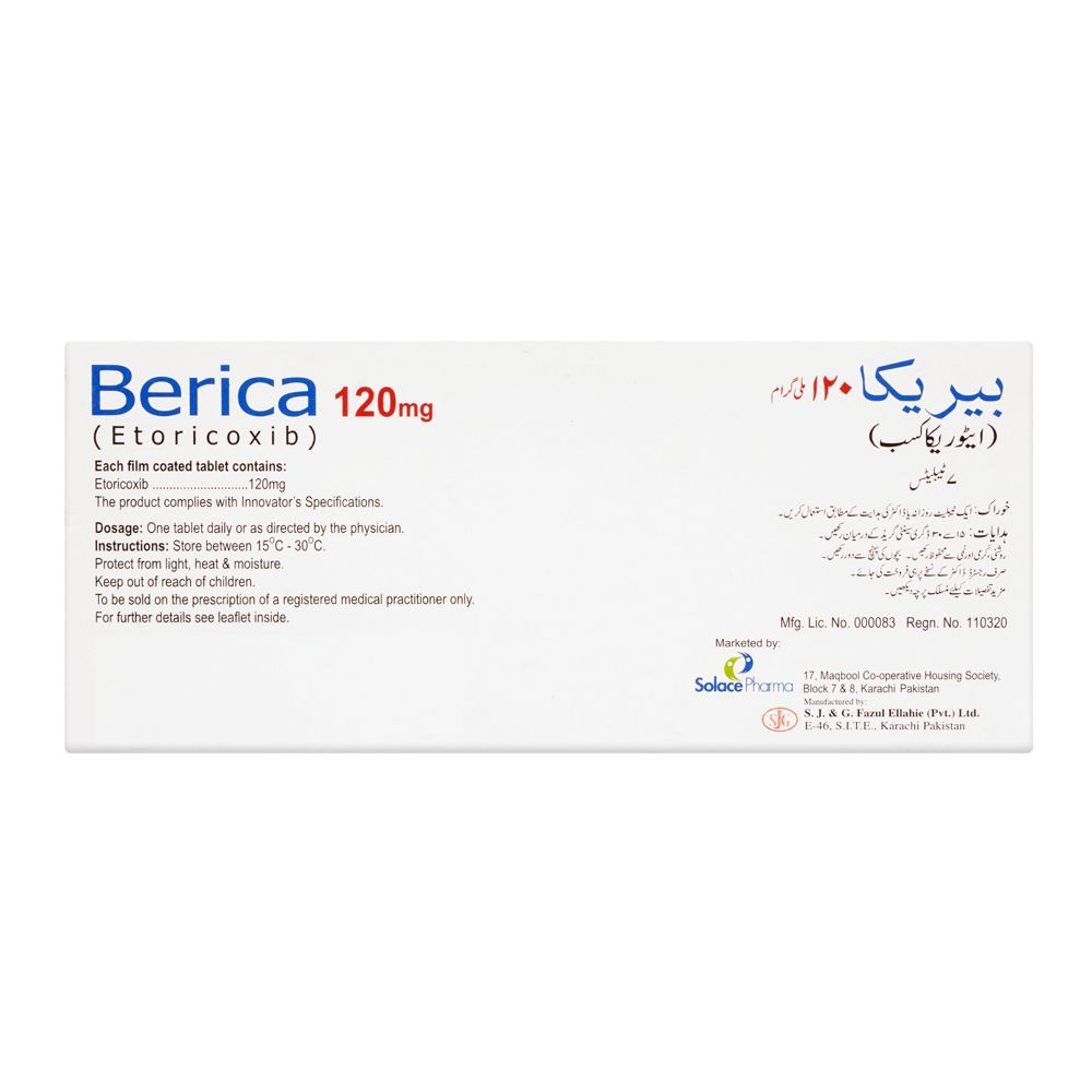 Buy S.J. & G. Berica Tablet, 120mg, 7-Pack Online at Best Price in ...
