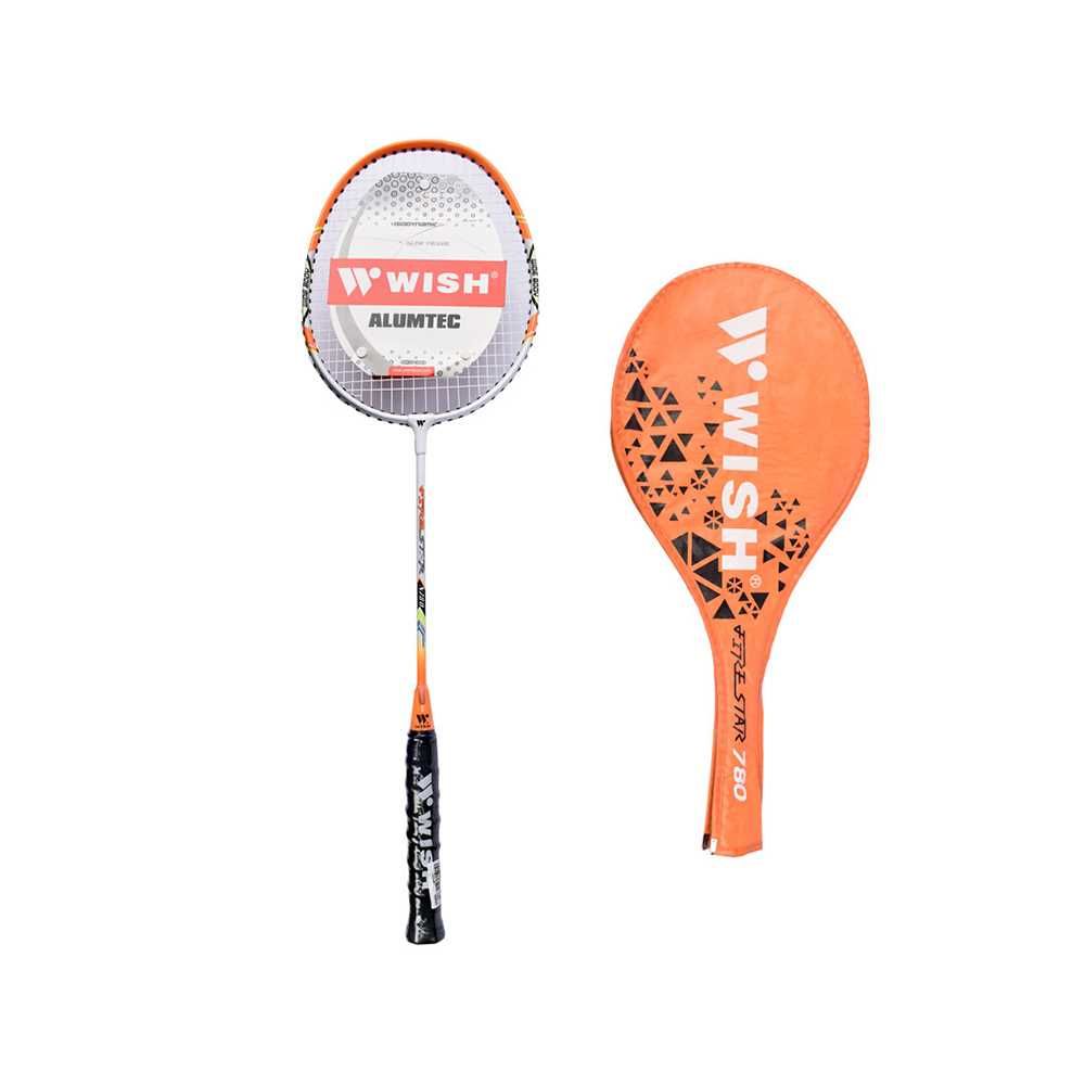 Purchase Wish Alumtec 550 Badminton Racket, Orange/White, 019813 Online ...