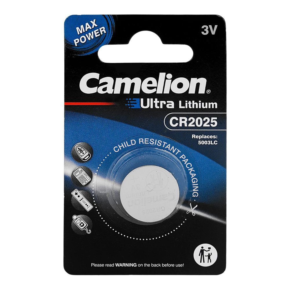 Buy Camelion Lithium Battery, 3V, CR-2025-BP5 Online at Best Price in ...