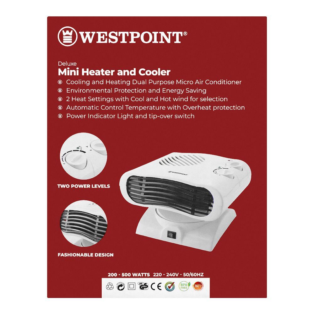 Order West Point Deluxe Mini Heater And Cooler, 200-500 Watts, WF-5140 ...