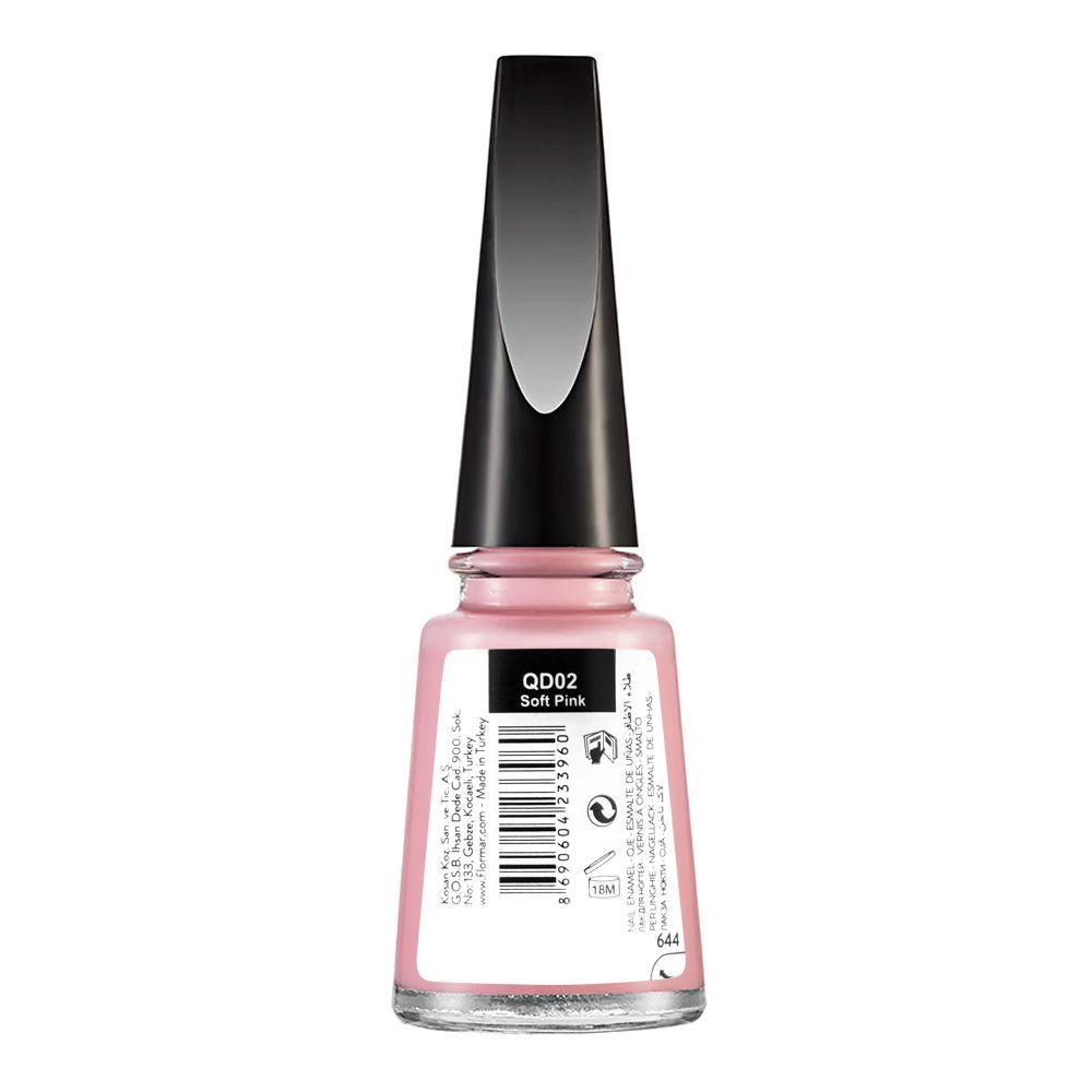 Buy Flormar Quick Dry 60 Nail Enamel, Soft Pink, 11ml, QD02 Online at ...