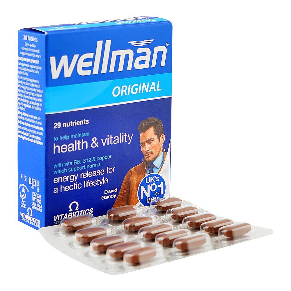 Vitabiotics Wellman Original Supplement Capsule, 30-Pack