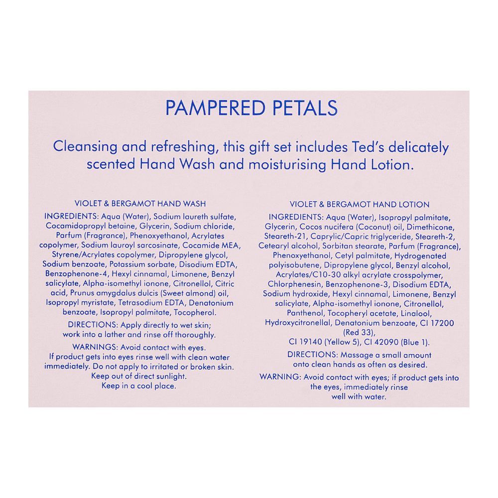 Order Ted Baker Violet & Bergamot Set Hand Wash + Hand Lotion, 250ml ...