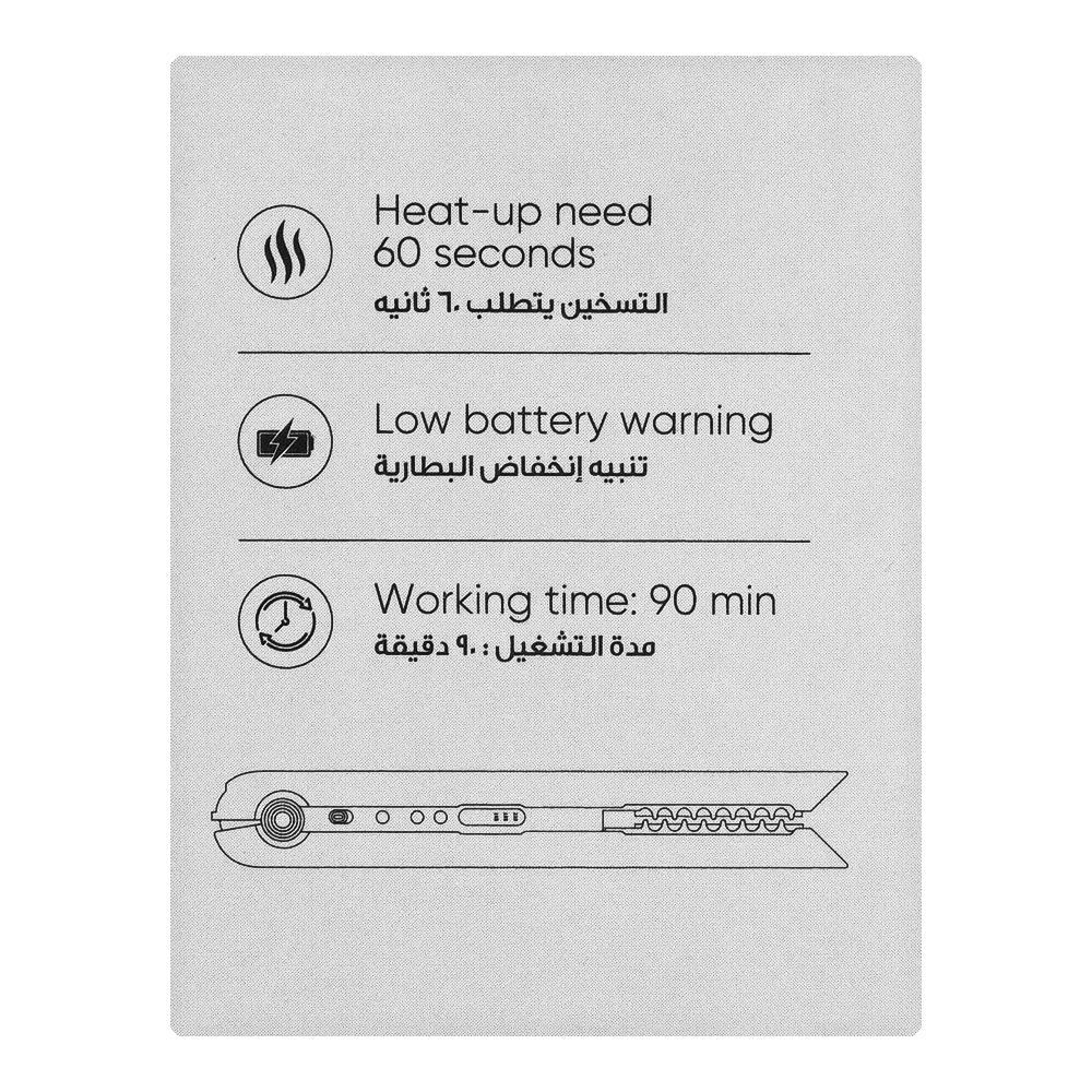 Purchase Clickon Cordless Rechargeable Hair Straightener, 4000mAh, CK ...