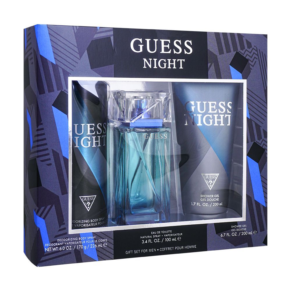 Buy Guess Night Pour Homme Set, Eau De Toilette, 100ml + Body Spray ...