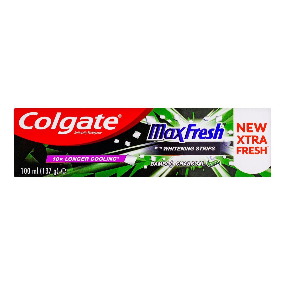 Buy Colgate Max Fresh Bamboo Charcoal With Whitening Strips Toothpaste ...