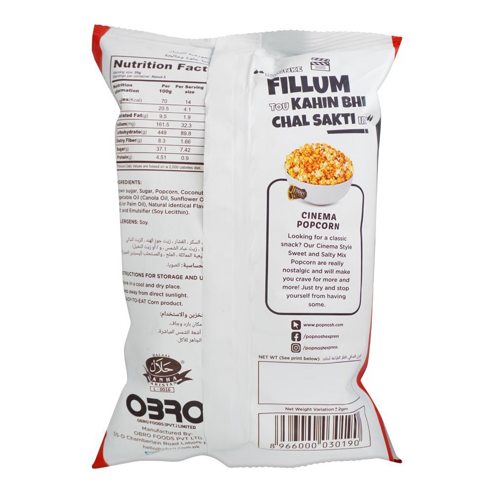 Purchase Pop Nosh Sweet & Salty Cinema Pop Corn, 60g Online at Special Price in Pakistan - Naheed.pk