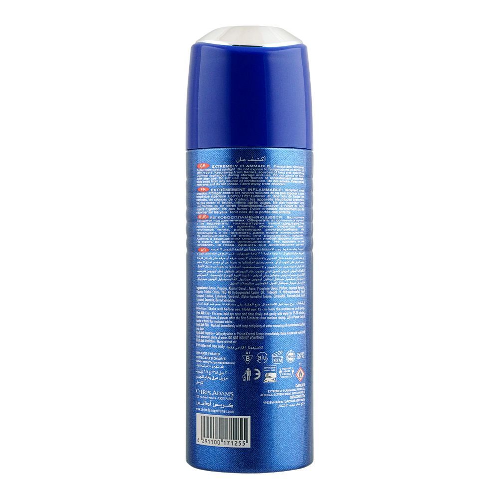 Buy Chris Adams Active Man Pour Homme Deodorant Body Spray, For Men ...