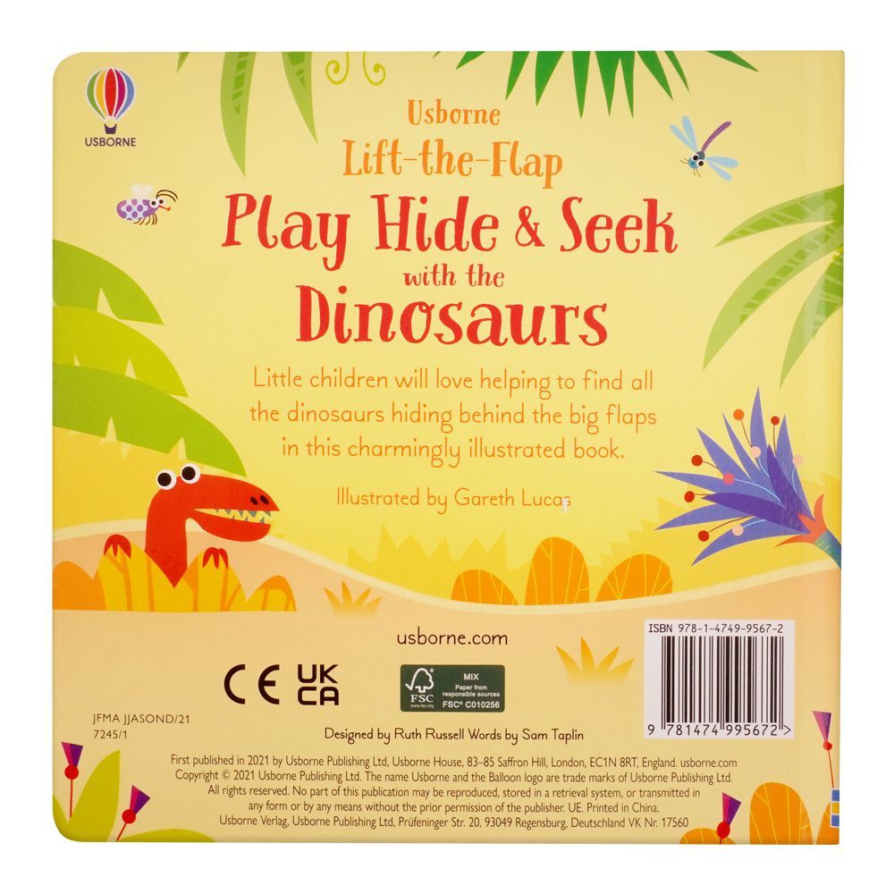 Order Usborne: Lift The Flap, Play Hide & Seek With The Dinosaurs, Book ...