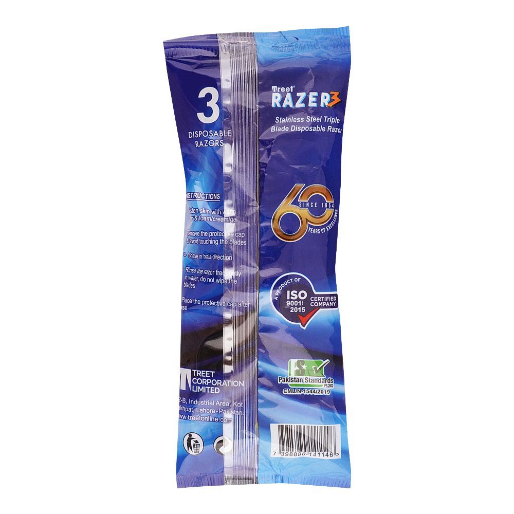 Purchase Treet Razer 3 Disposable Razor, 3-Pack Online at Special Price ...