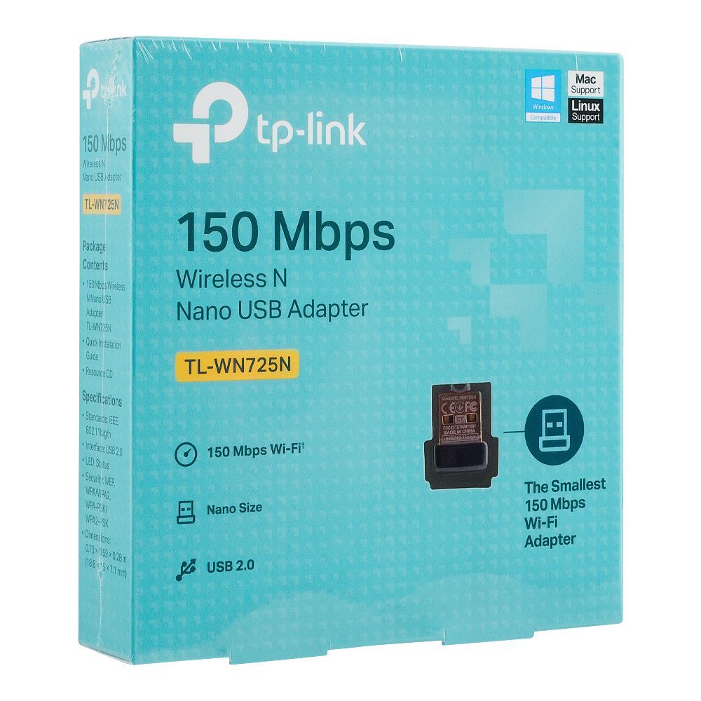 Order TP-Link Wireless N Nano USB Adapter, 150Mbps, TL-WN725N Online at ...