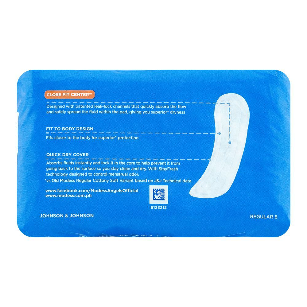 Buy Modess Regular Dry Max Cover, Non-Wing Pads, 8-Pack Online at Best ...