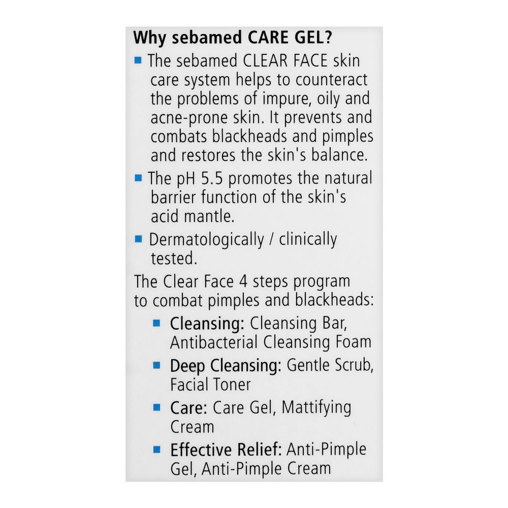 Order Seba Med Clear Face Care Gel, For Impure & Acne-Prone Skin, 50ml ...