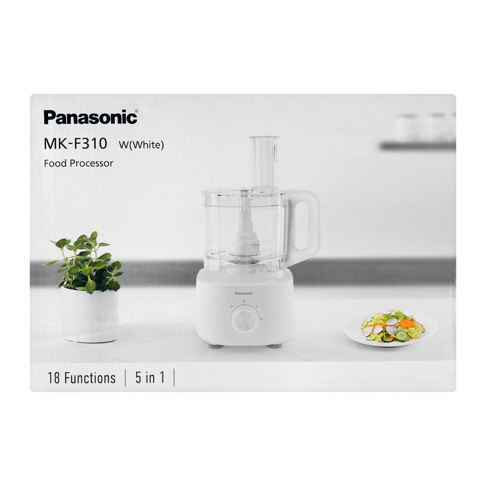Buy Panasonics 5-In-1 Food Processor With 18 Functions, White, MK-F310 ...