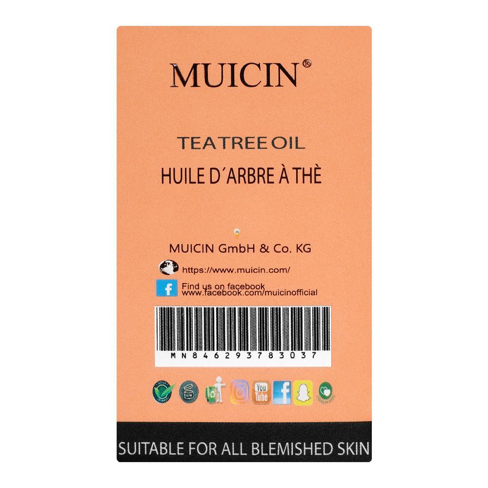 Purchase Muicin 100% Organic Tea Tree Oil, Suitable For Blemished Skin ...