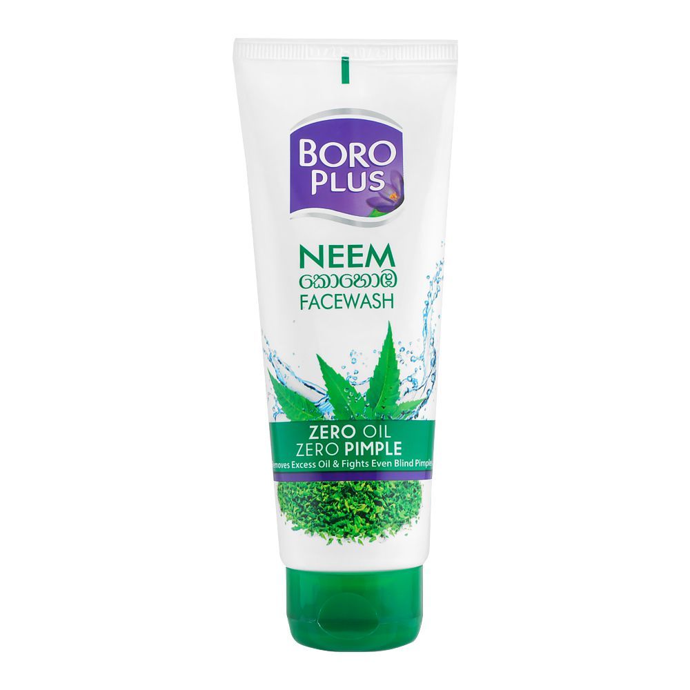 Buy Boro Plus Zero Oil Zero Pimple Neem Face Wash, 100ml Online at Best ...