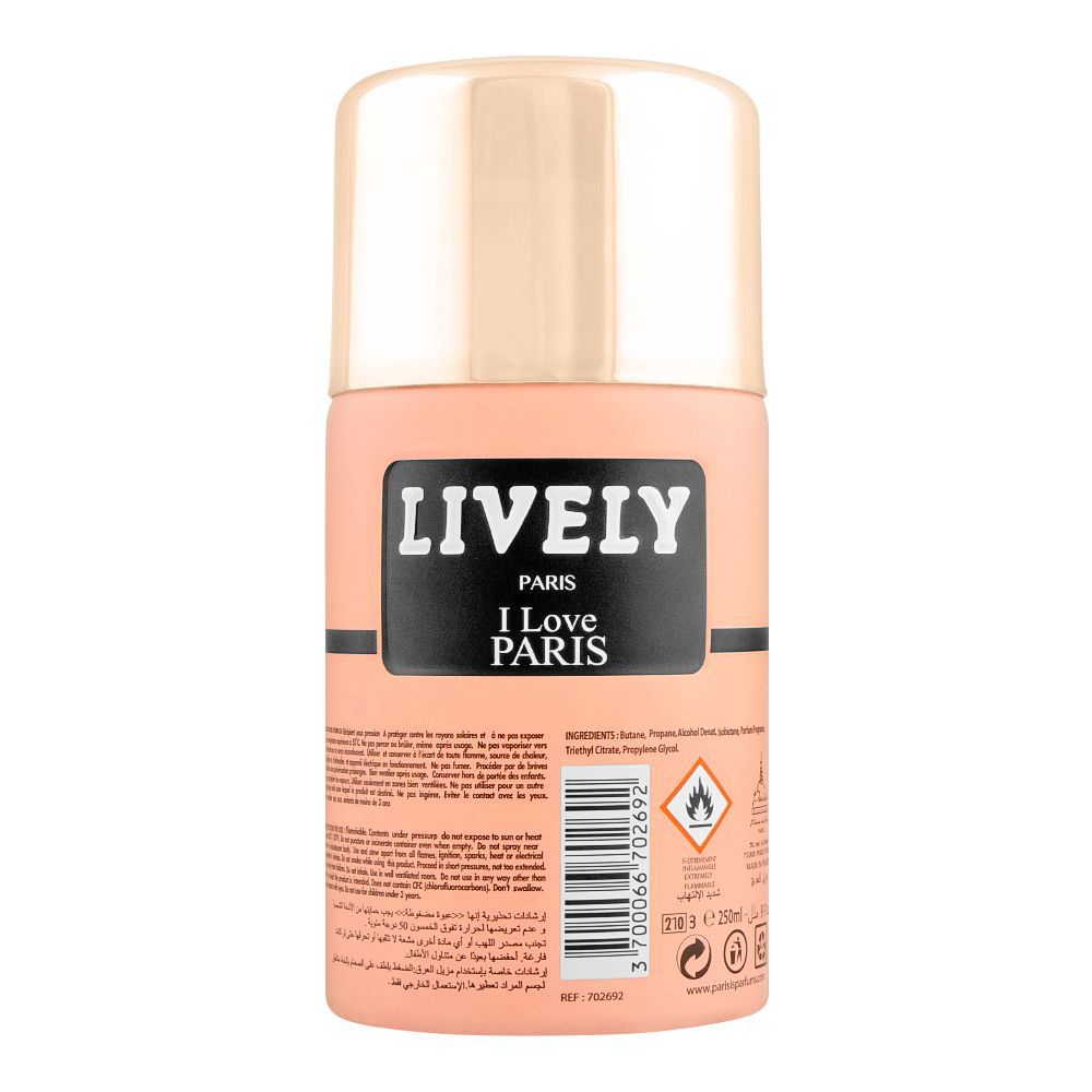 Purchase Lively Paris I Love Paris Body Spray, For Men, 250ml Online at ...