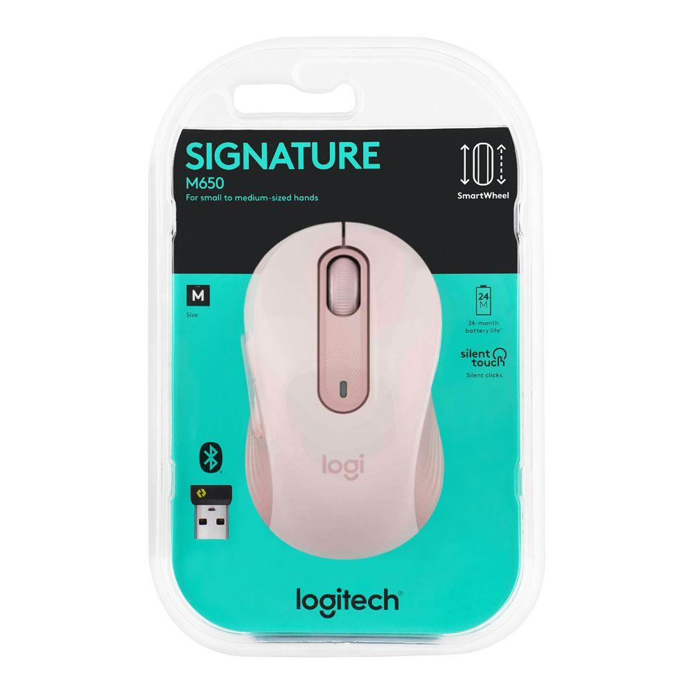 Purchase Logitech Signature Wireless Mouse Medium Size, Pink, M650 ...