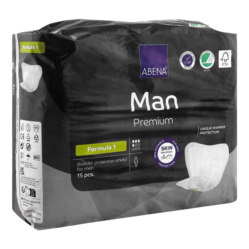 Order Abeena Man Premium Bladder Protection Shield, Formula 1, 15-Pack ...