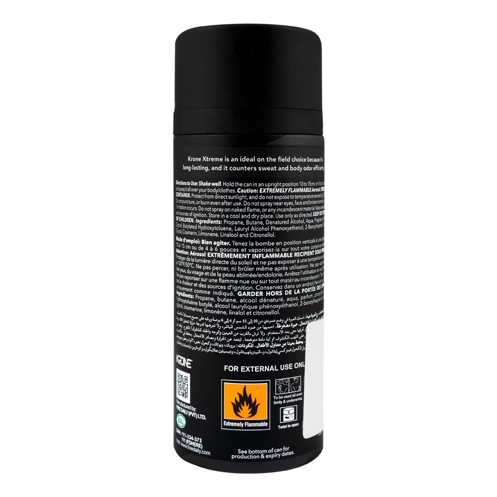 Purchase Krone Xtreme Dense Long Lasting Body Spray, For Men, 150ml ...