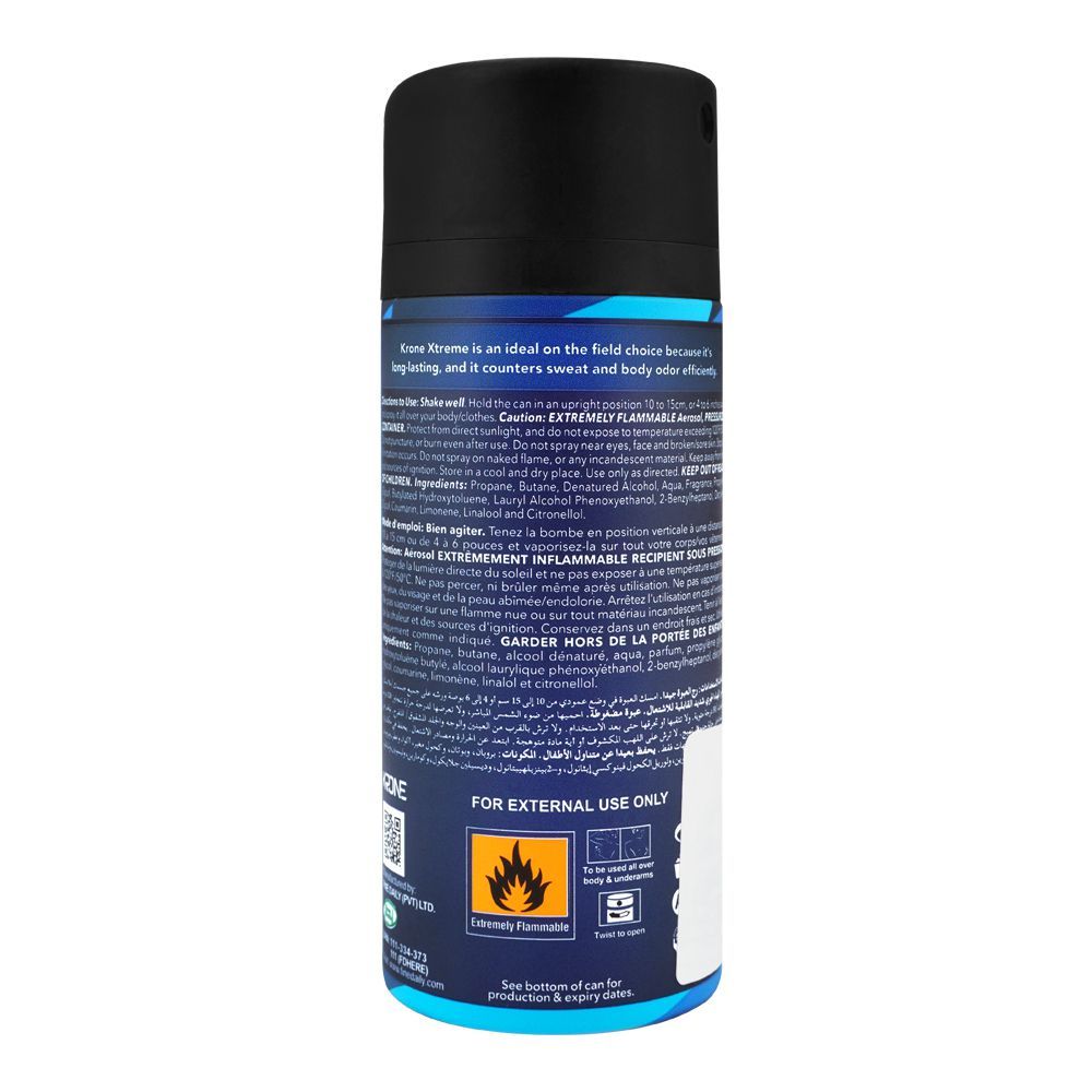 Order Krone Xtreme Active Long Lasting Body Spray, For Men, 150ml ...