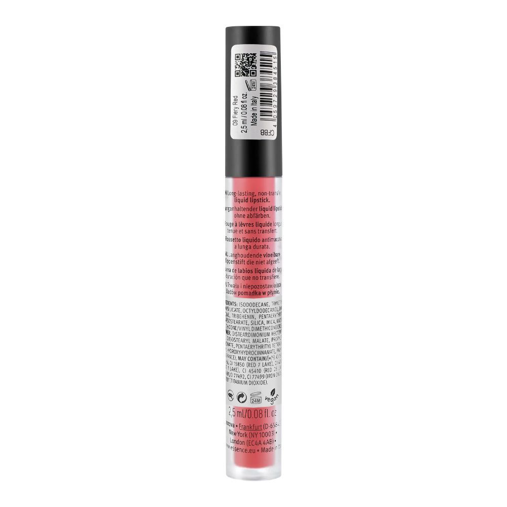 Purchase Essence 8H Matte Liquid Lipstick, 09, Fiery Red Online at ...